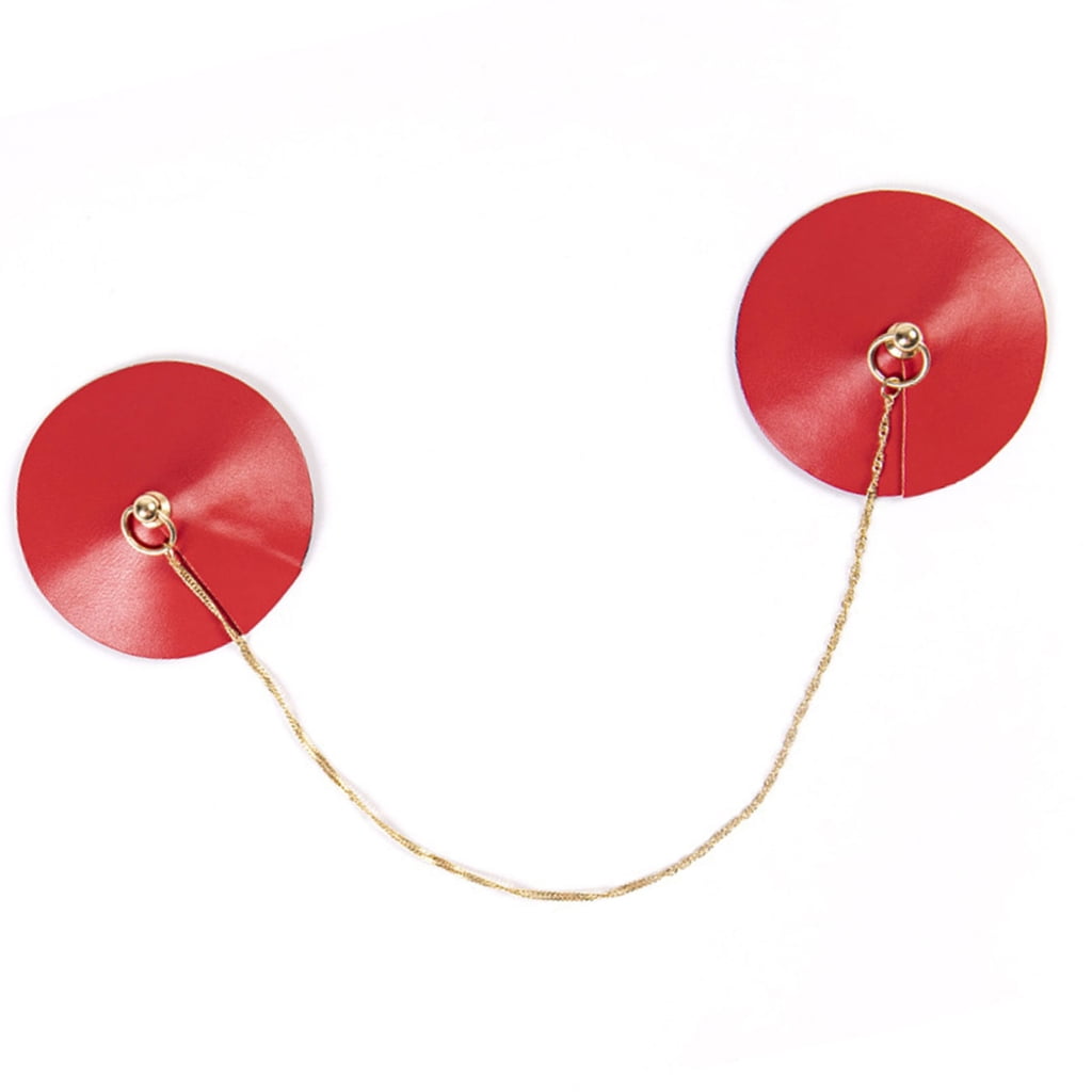 ROZYARD Women Nipple Covers PU Chain Pasties Adhesive Covers Bra Petal ...