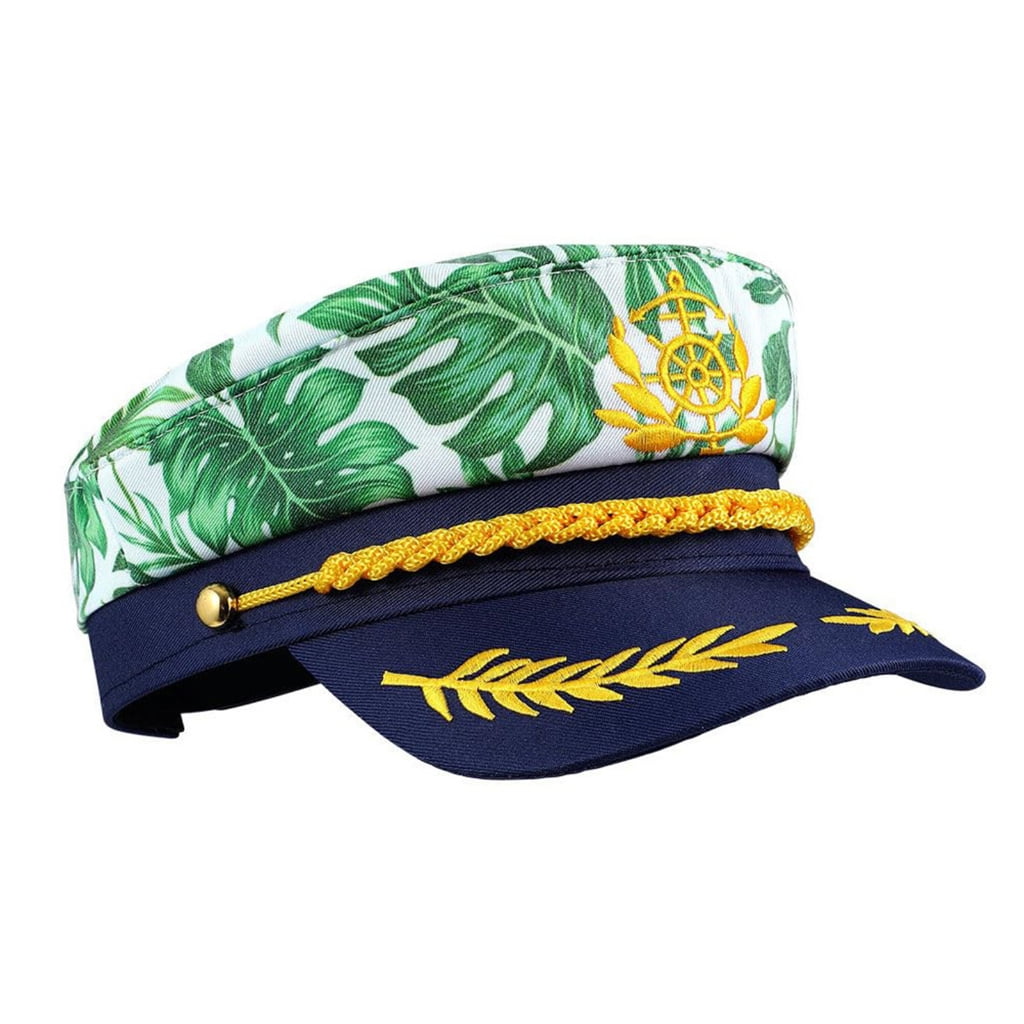 ROZYARD Women Print Marine Hat Unisex Pretend Play Captain Hat Family ...