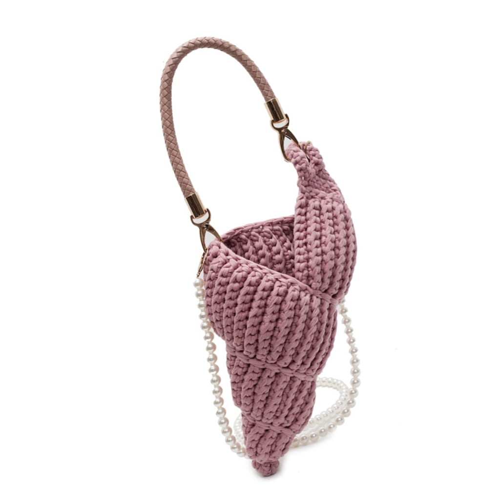 ROZYARD Women Seashells Bag Handwoven Shoulder Bag with Pearls Strap ...