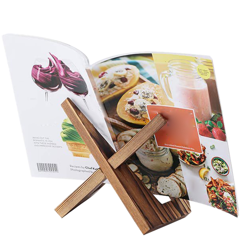 ROZYARD Wood Recipe Reading Rack Hands-Frees Reading Stands Portable ...
