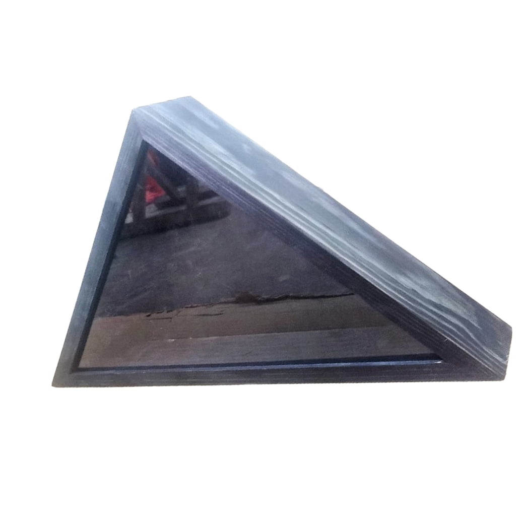 ROZYARD Wood Triangular Flag Storage Box with Glass Front Display Case ...