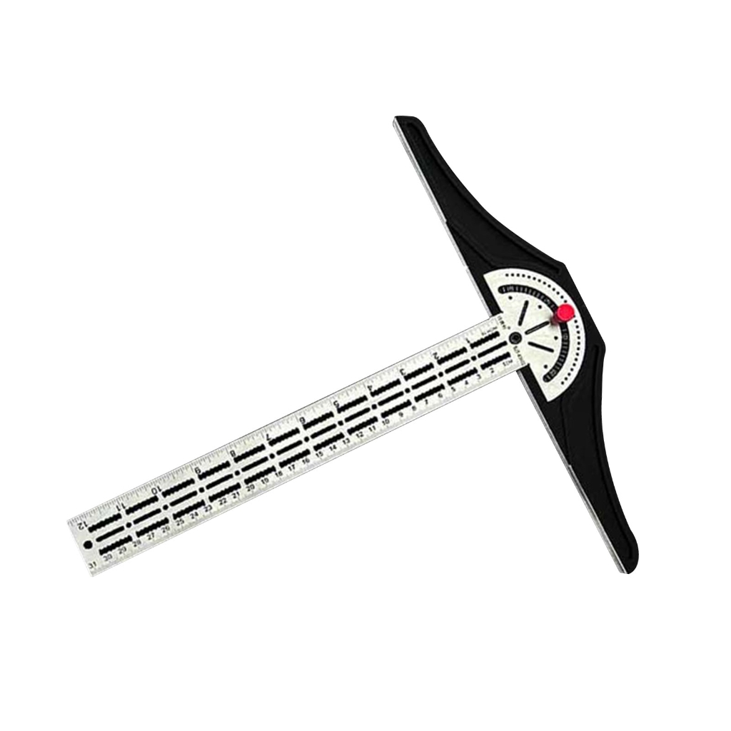 ROZYARD Woodworkers Edges Ruler Stainless Steel Protractor Angles ...