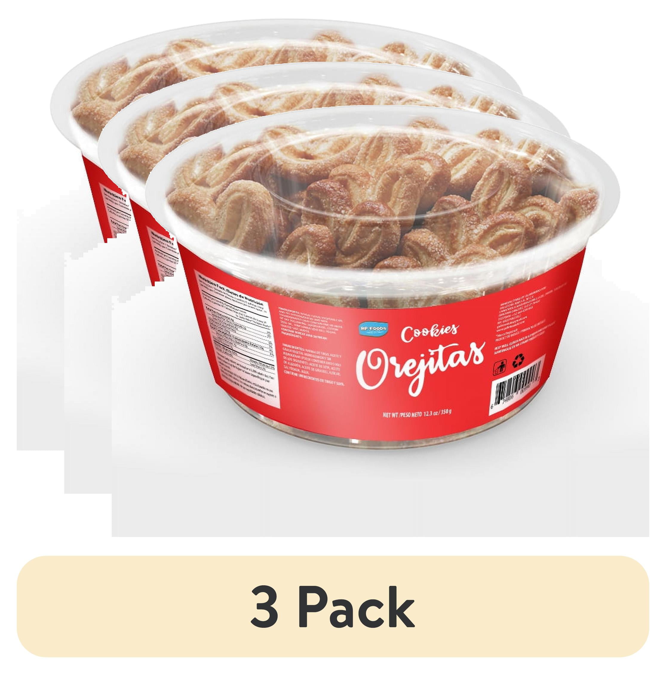 (3 pack) RP Foods Orejita Palmier Baked Cookies, 12.35 oz - Walmart.com