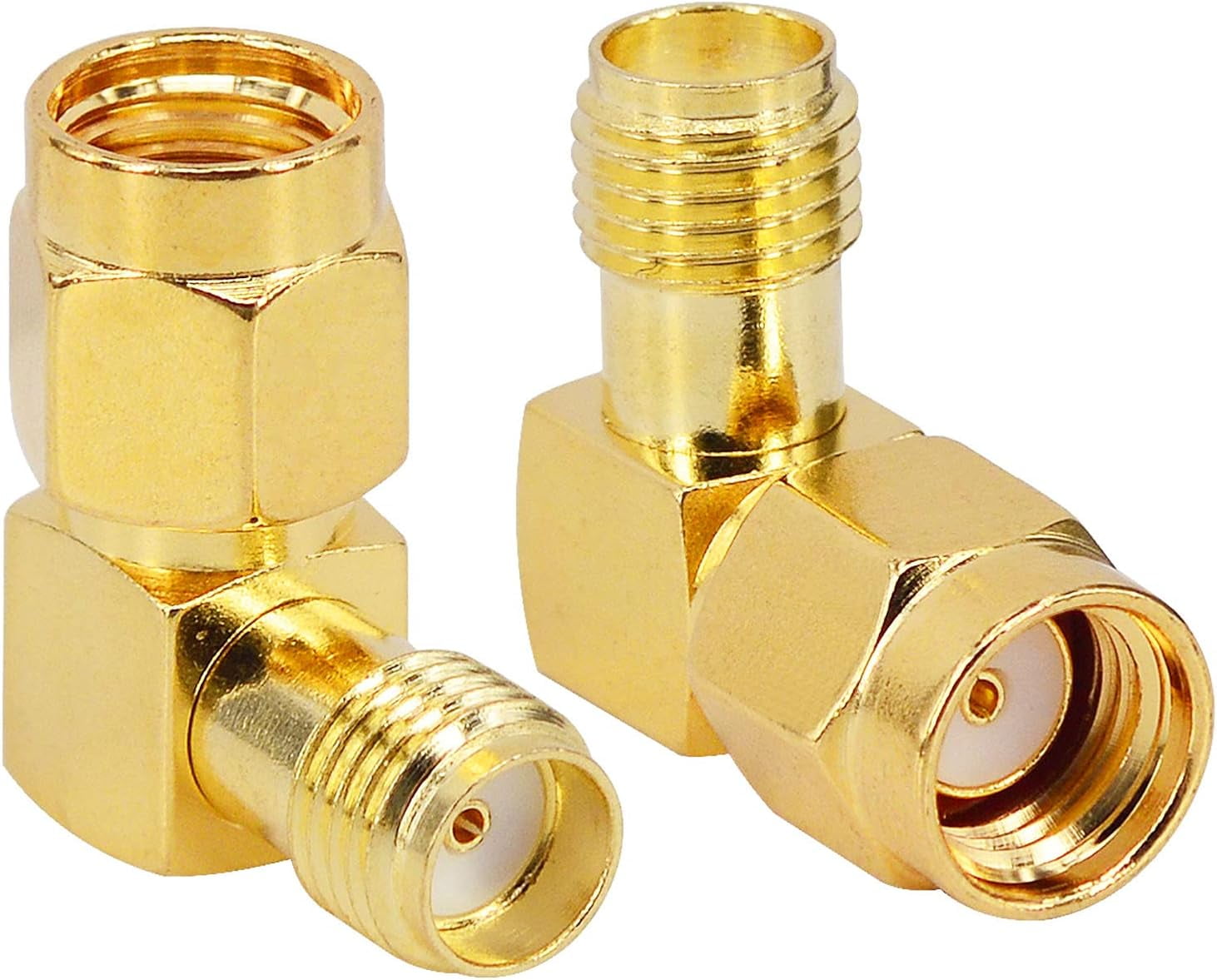 RP-SMA 90 Degree Adapter RP-SMA Male to SMA Female Right Angle Connector Gold Plated SMA RF ...
