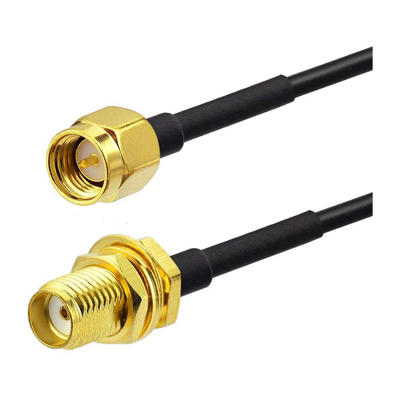 RP-SMA SMA Connector Male to Female Extension Cable Copper Feeder Wire for Coax Coaxial WiFi ...