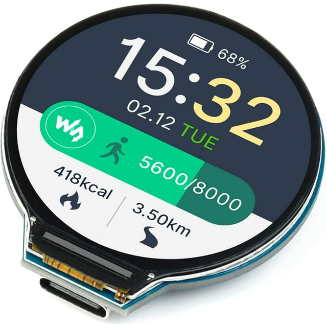 RP2040 MCU Board Based on Raspberry Pi RP2040 Onboard 1.28inch Round ...