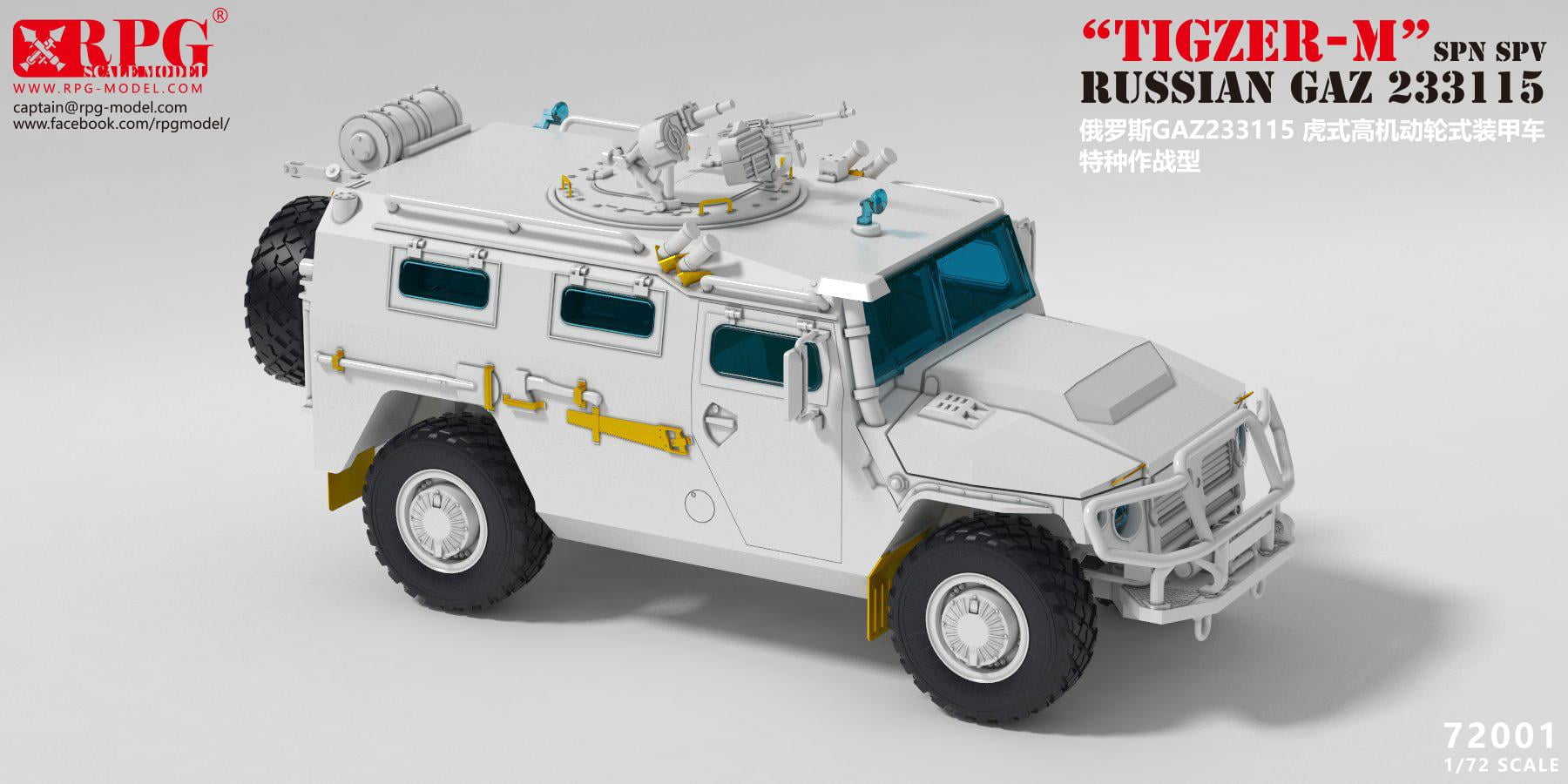 RPG 72001 1/72 TIGZER-M RUSSIAN GAZ 233115 SPN SPV MODEL - Walmart.com