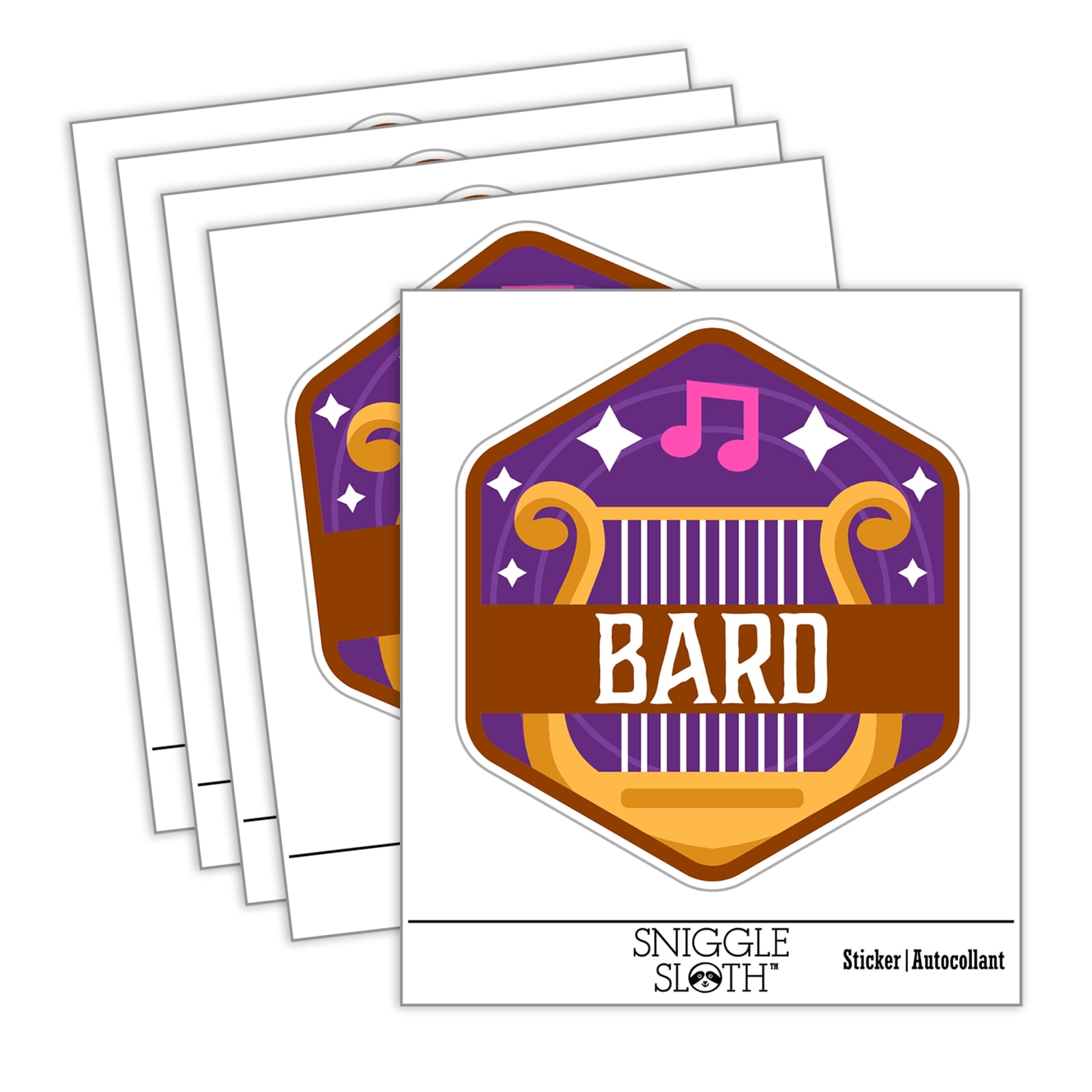 RPG Class Bard Games Fantasy Gaming Car Window Bumper Water Bottle ...