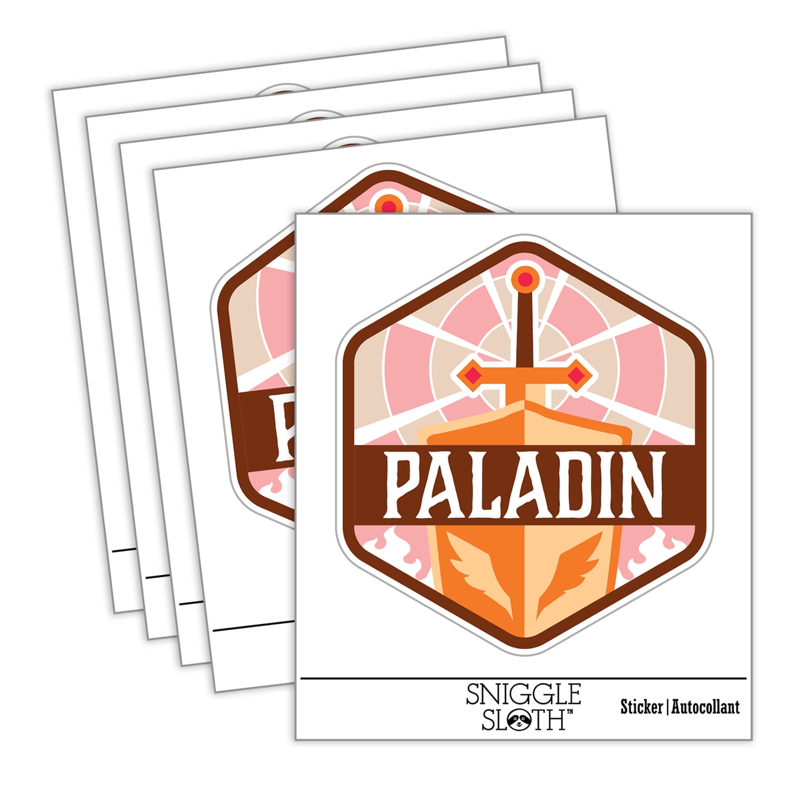 RPG Class Paladin Games Fantasy Gaming Car Window Bumper Water Bottle ...