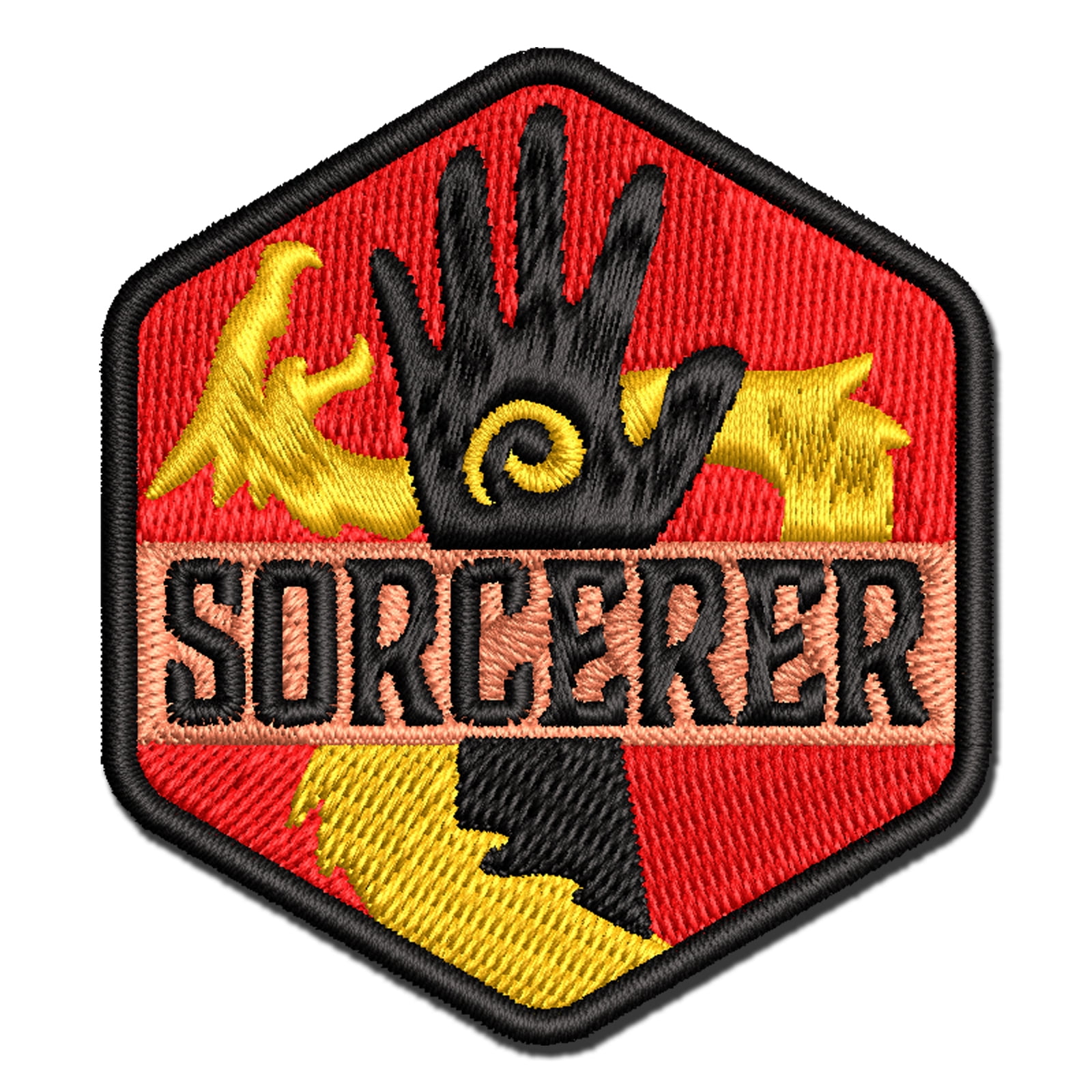 RPG Class Sorcerer Games Fantasy Gaming Applique Multi-Color ...