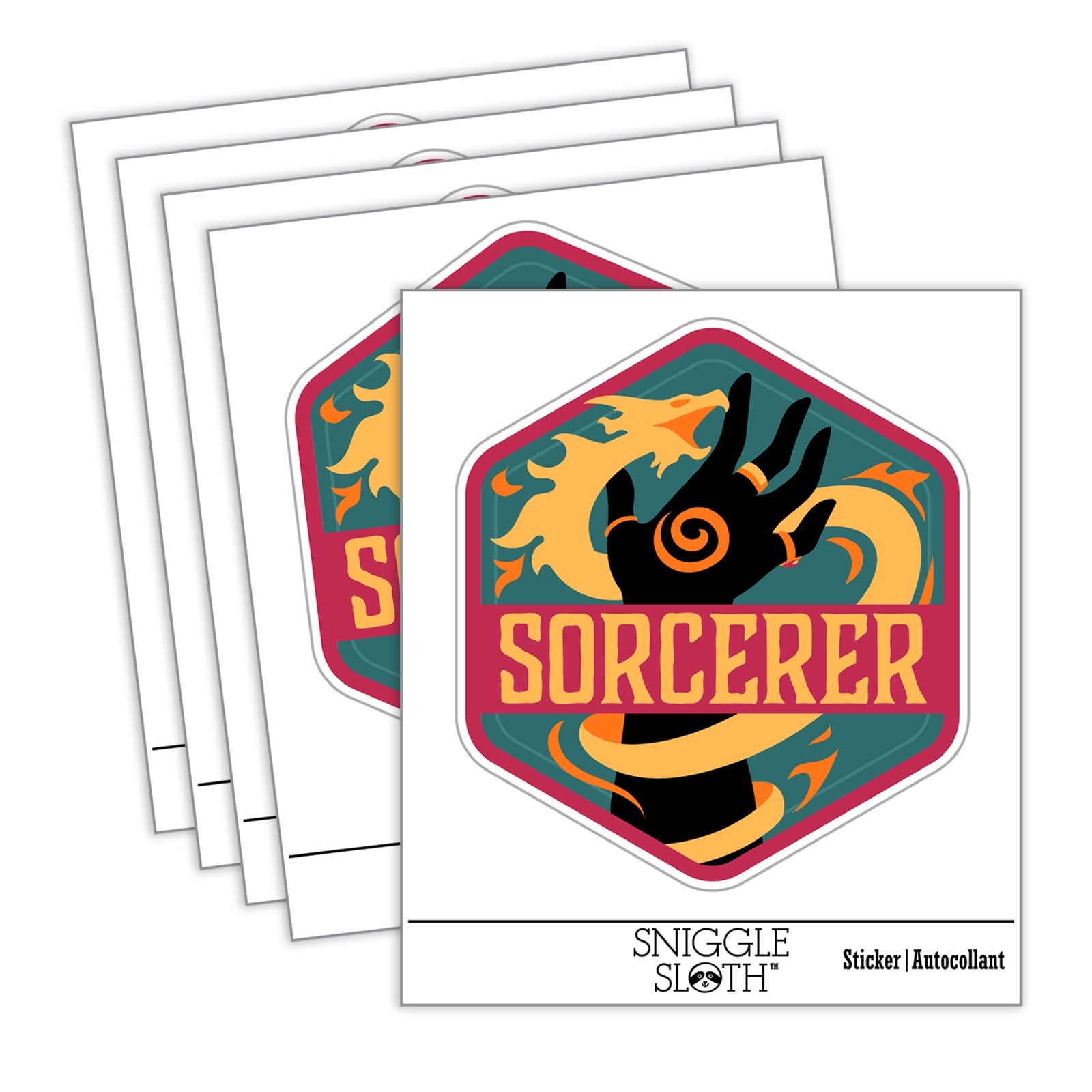 RPG Class Sorcerer Games Fantasy Gaming Car Window Bumper Water Bottle ...