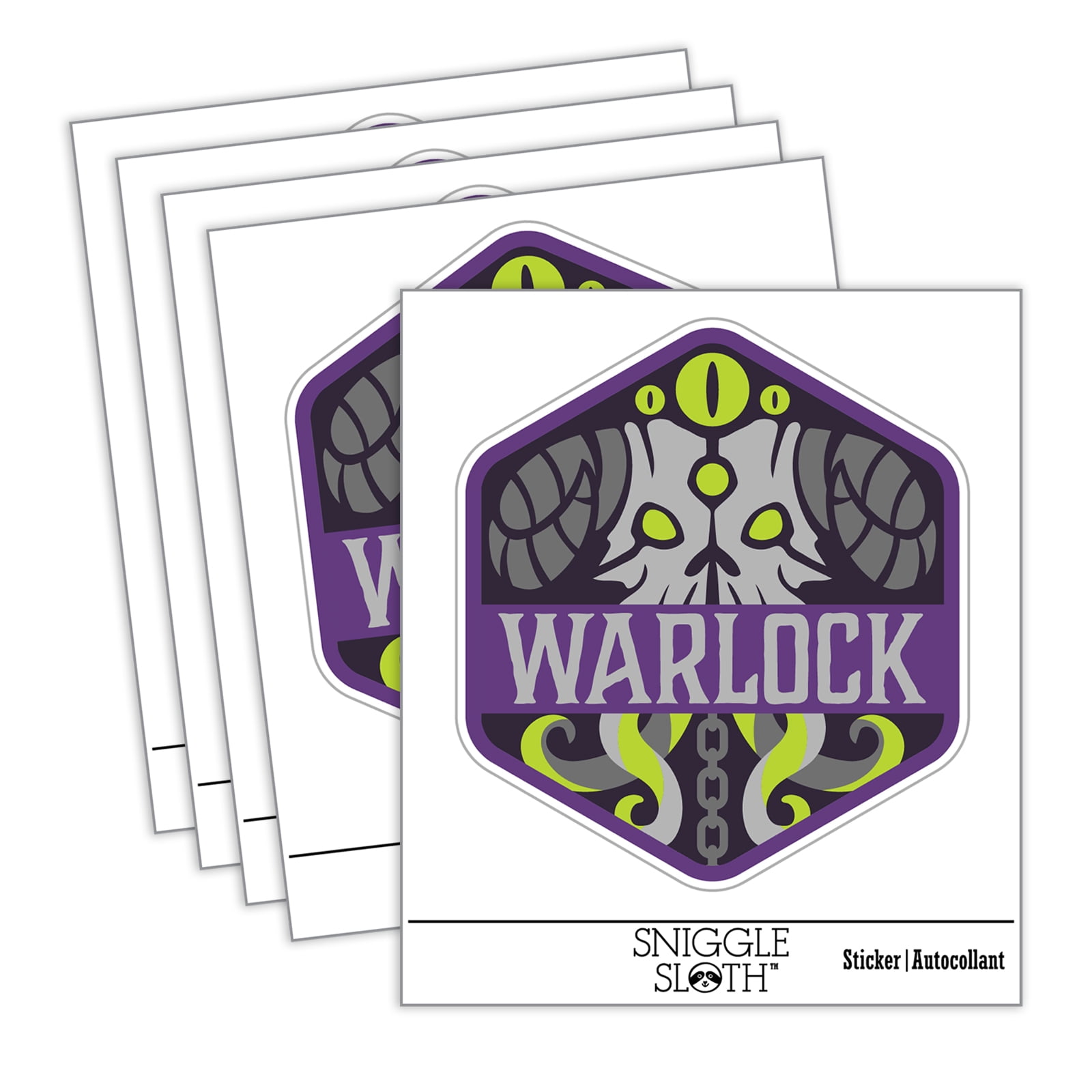 RPG Class Warlock Games Fantasy Gaming Car Window Bumper Water Bottle ...