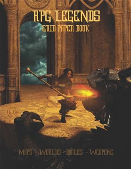 RPG Legends Grid Paper Book: Large 8.5x11 Inch 5x5 Graph Paper Role ...