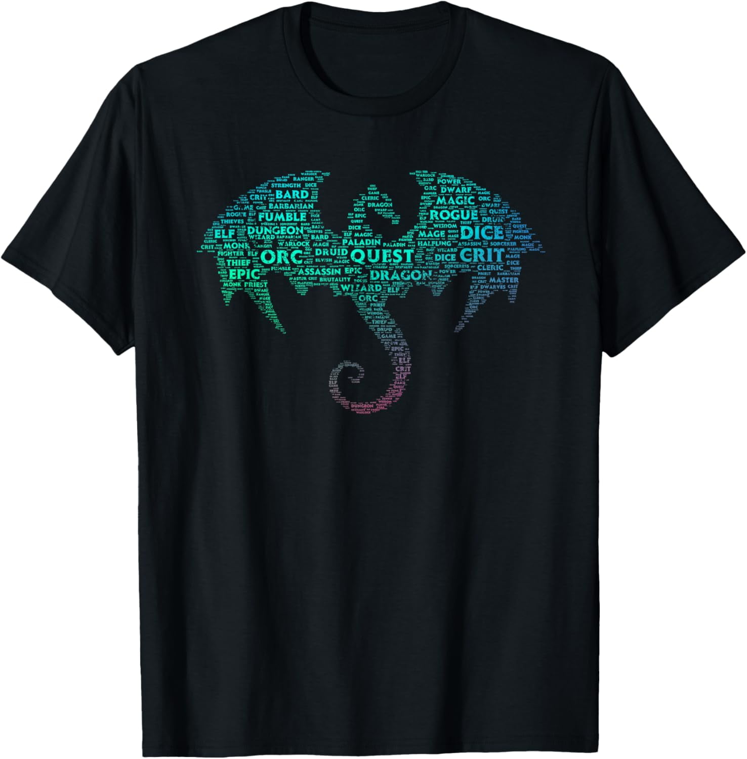 RPG Shirt | Dragon Word Art Tabletop | RPG T-Shirt - Walmart.com