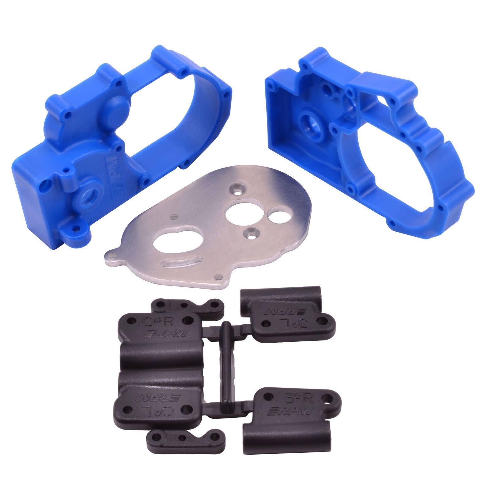 RPM Gearbox Housing & R Mounts,Blue:TRA 2WD Vehicles - Walmart.com