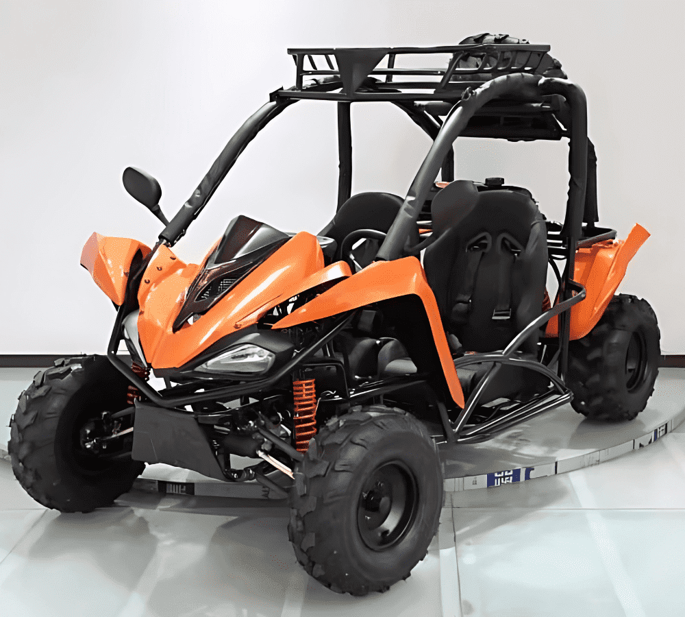 RPS Shark 125CC Mid-Size Kids Go Kart, Electric Start, Semi-Automatic 3 ...