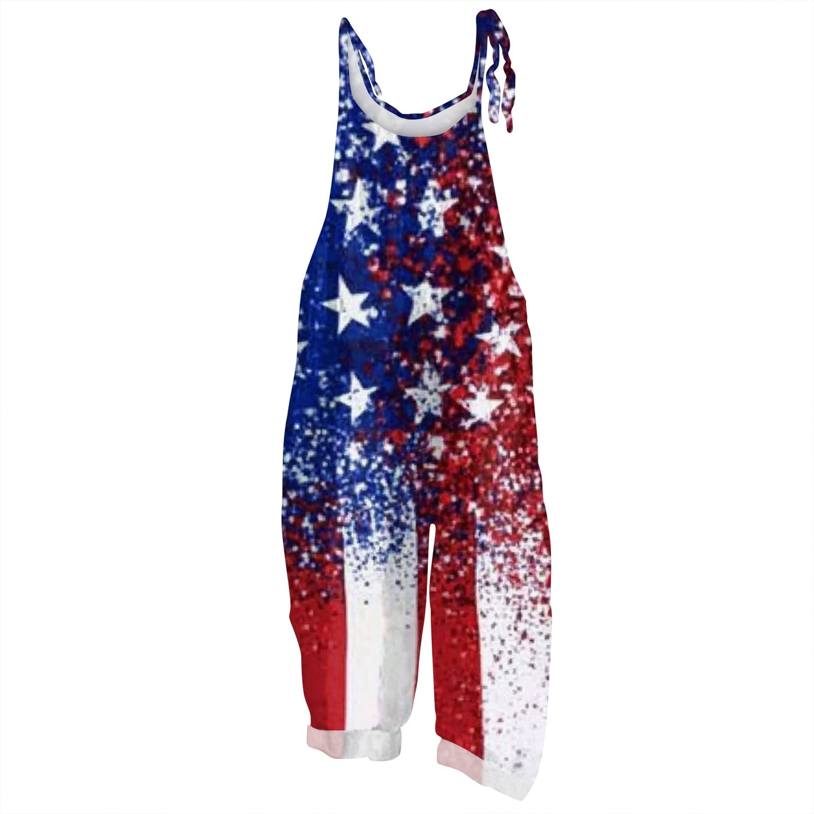 RPVATI 4th of July Dark Blue Jumpsuit for Women Sleeveless USA Flag ...