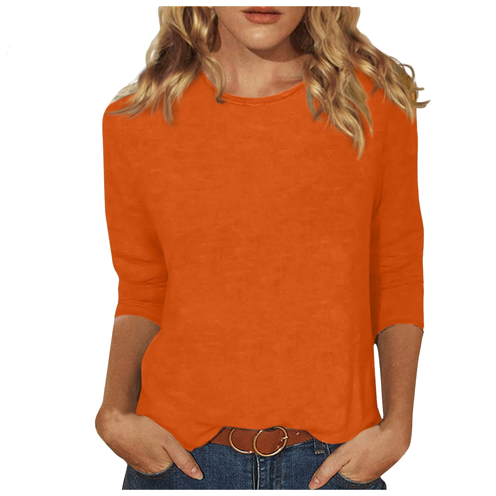 Rpvati Blouses For Women Fall 3 4 Length Sleeve Sexy Shirts For Women