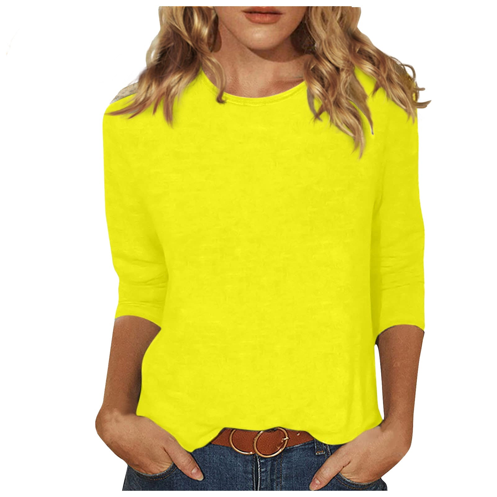 Rpvati Blouses For Women Fall 3 4 Length Sleeve Sexy Shirts For Women