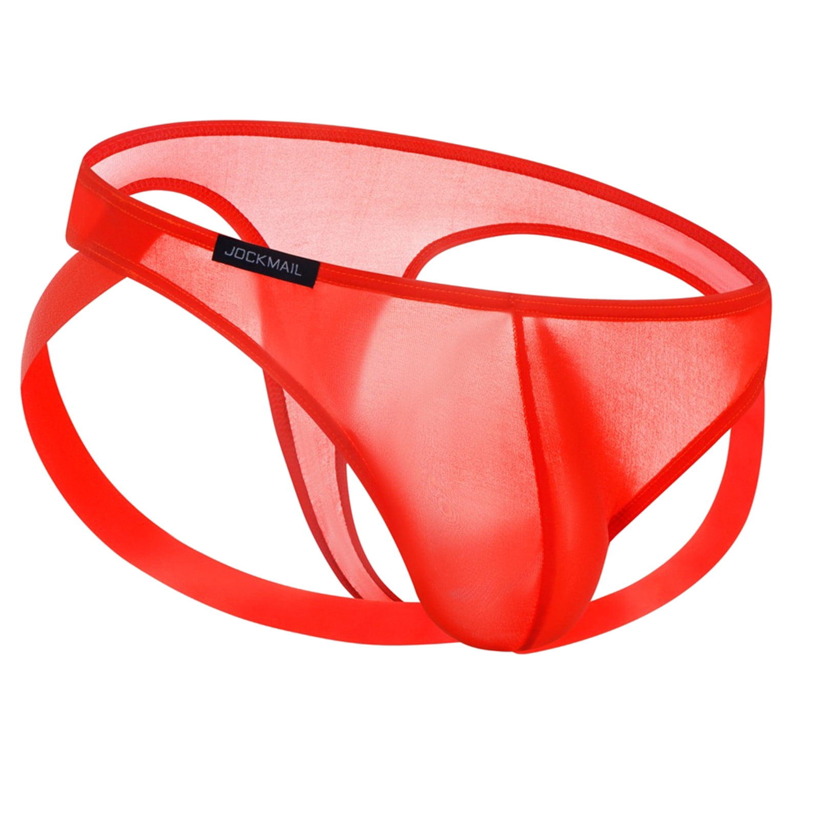 Rpvati Mens Thong Underwear Athletic Jockstrap Low Rise Solid Color
