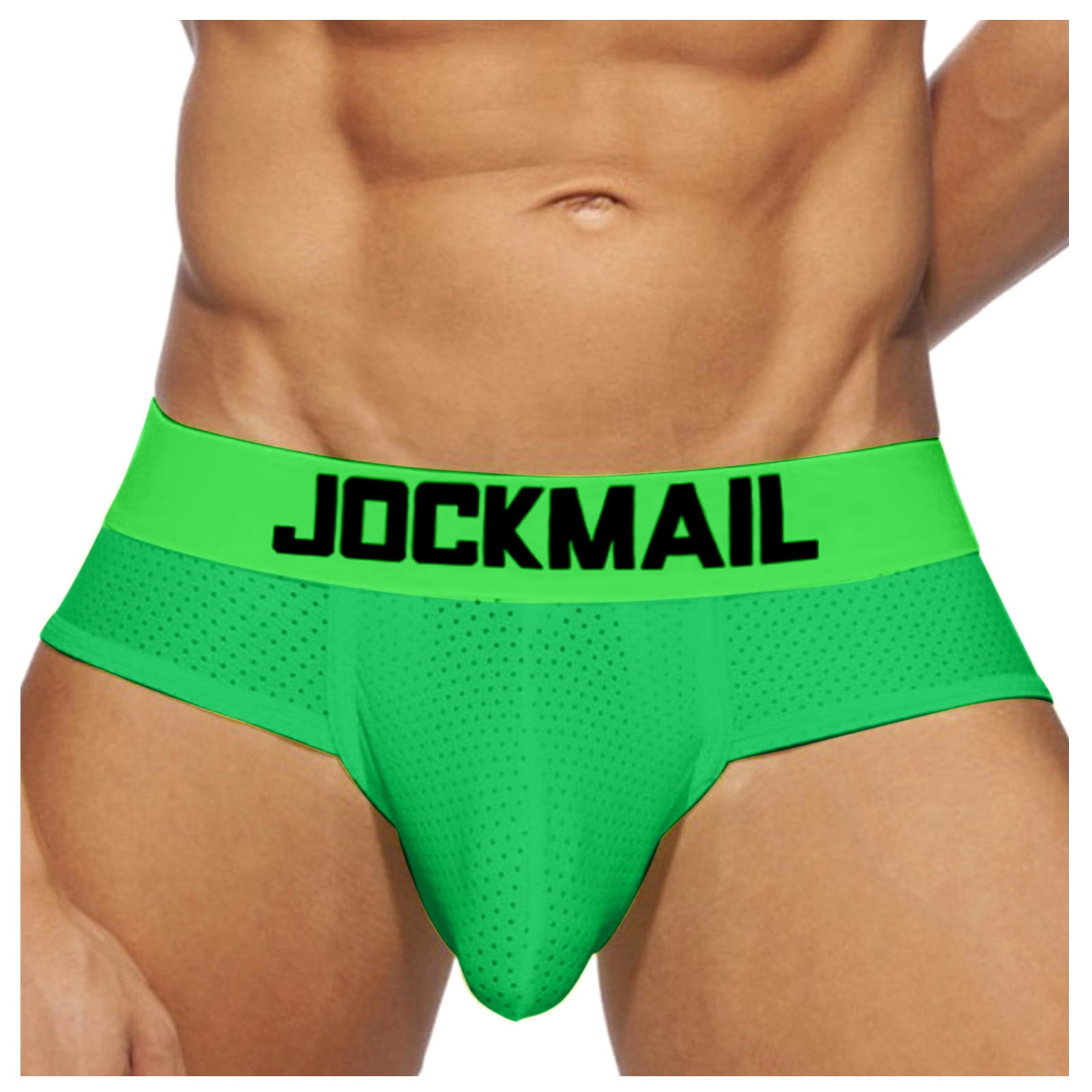 Rpvati Mens Sexy Thong Underwear Stretch G String Sexy Solid Color