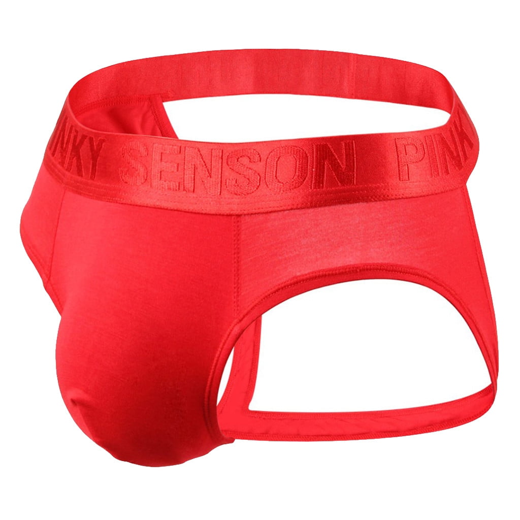 Rpvati Sexy Man Thongs Breathable Low Rise Backless G String Solid