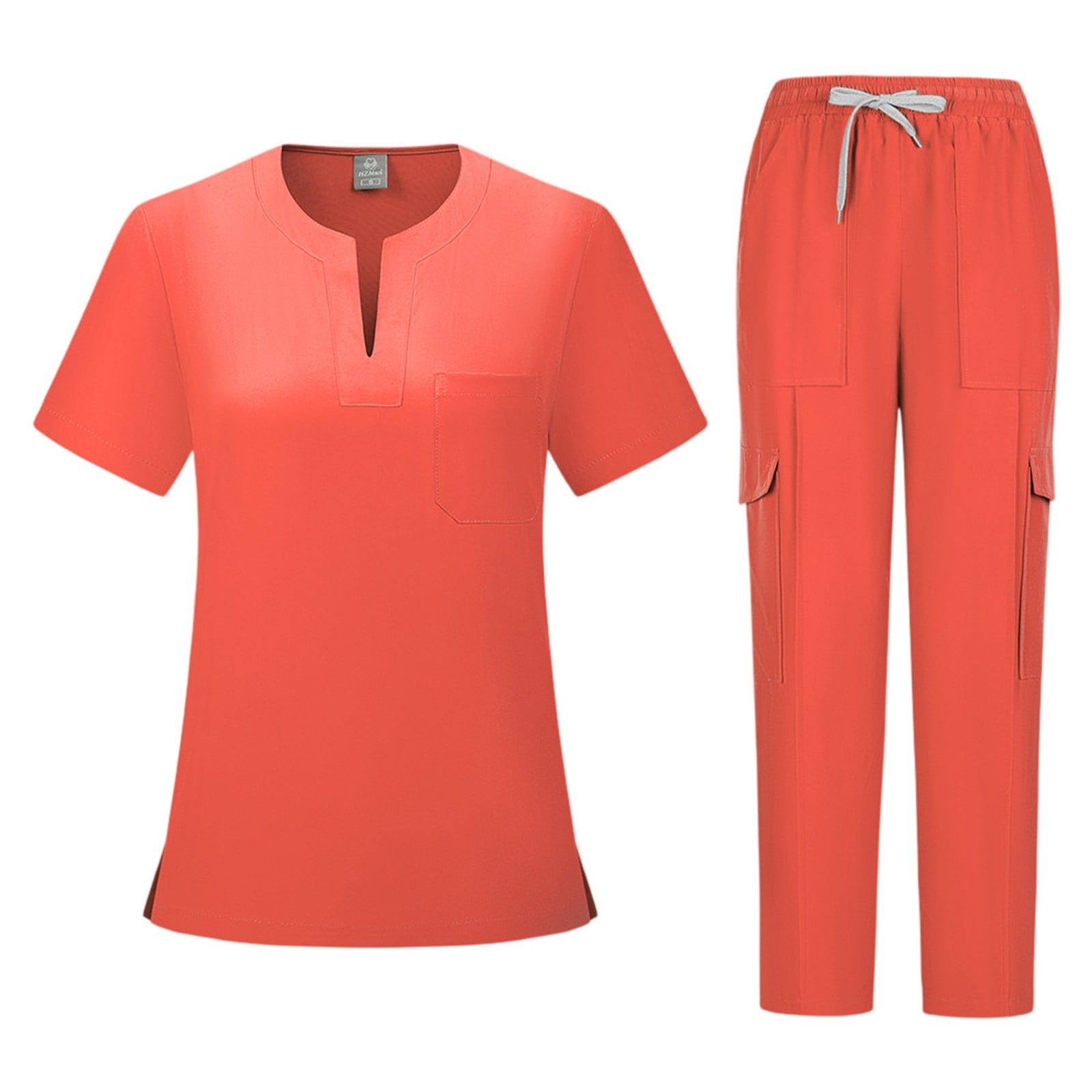 RPVATI Tall Scrubs Sets for Women Long Nurse Uniform Workwear Short ...