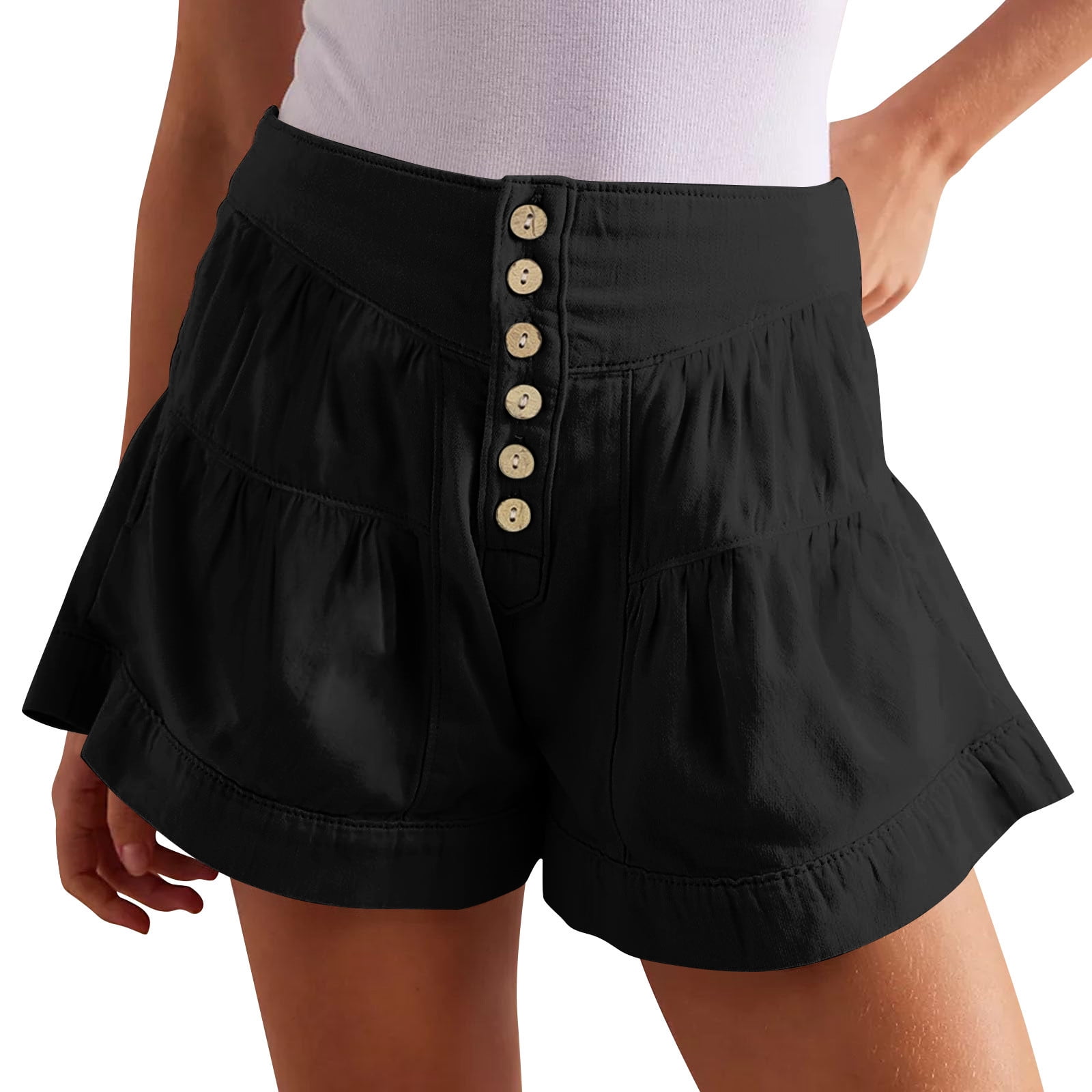 RPVATI Women's 2025 Denim Shorts Casual Summer High Waisted Wide Leg ...