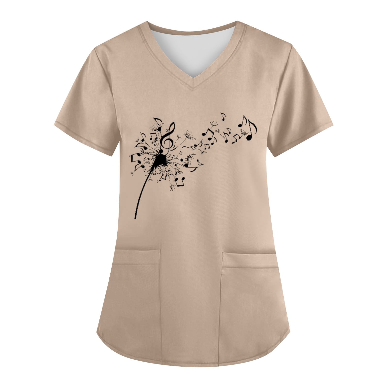 Rpvati Womens Loose Fit Scrub Tops Stretch Short Sleeve Tee Shirts V