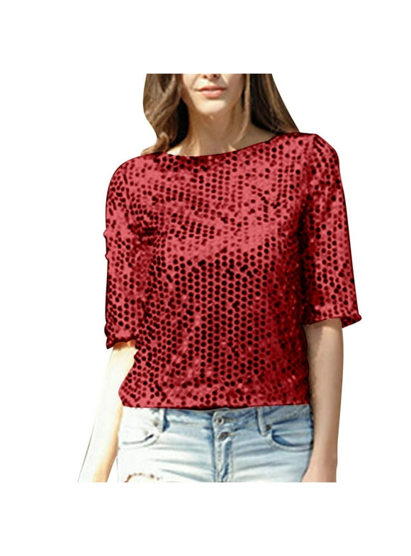 Red Sequin Tops
