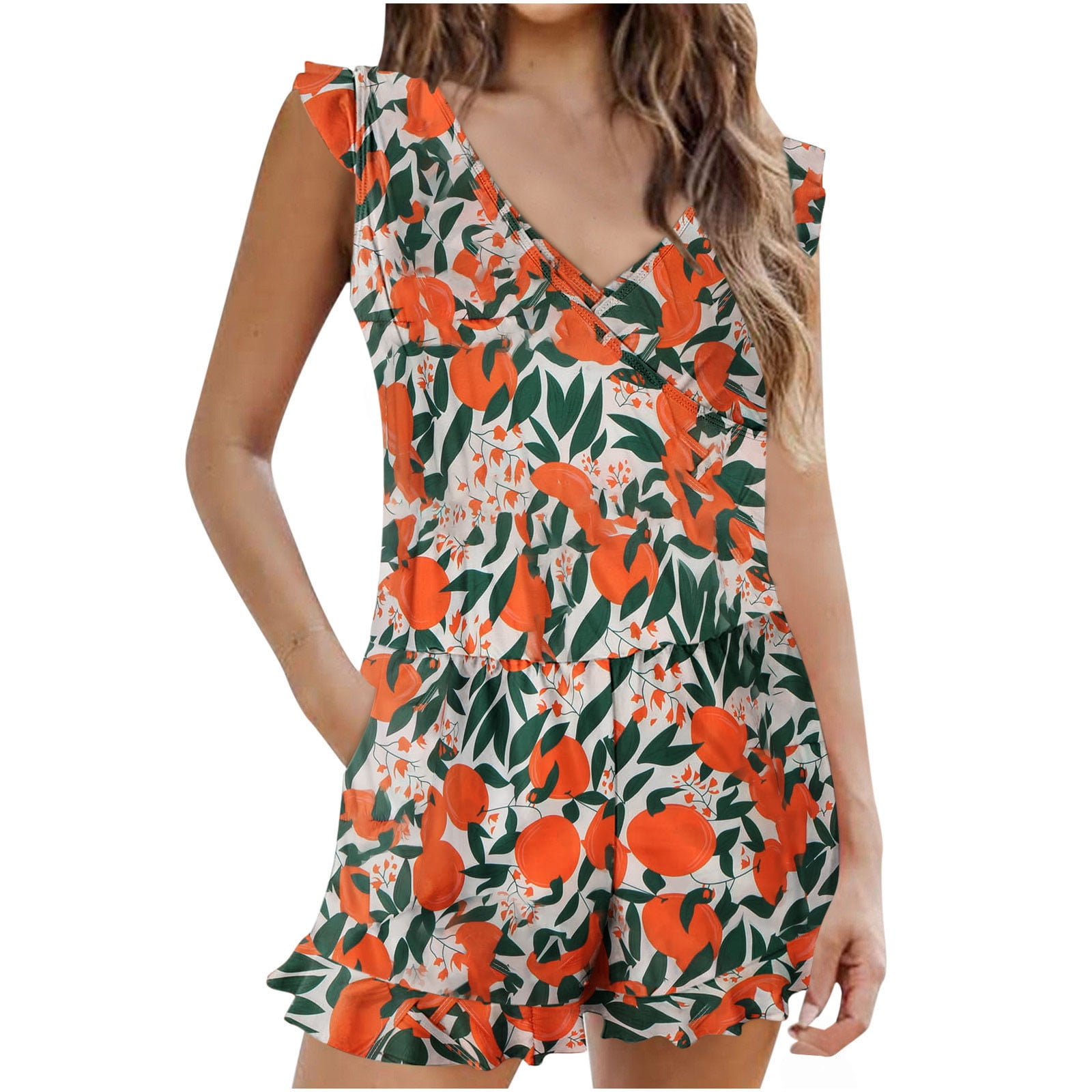 RQYYD Ruffle Boyleg Romper Swimsuits for Women Cute Built-in Bras ...