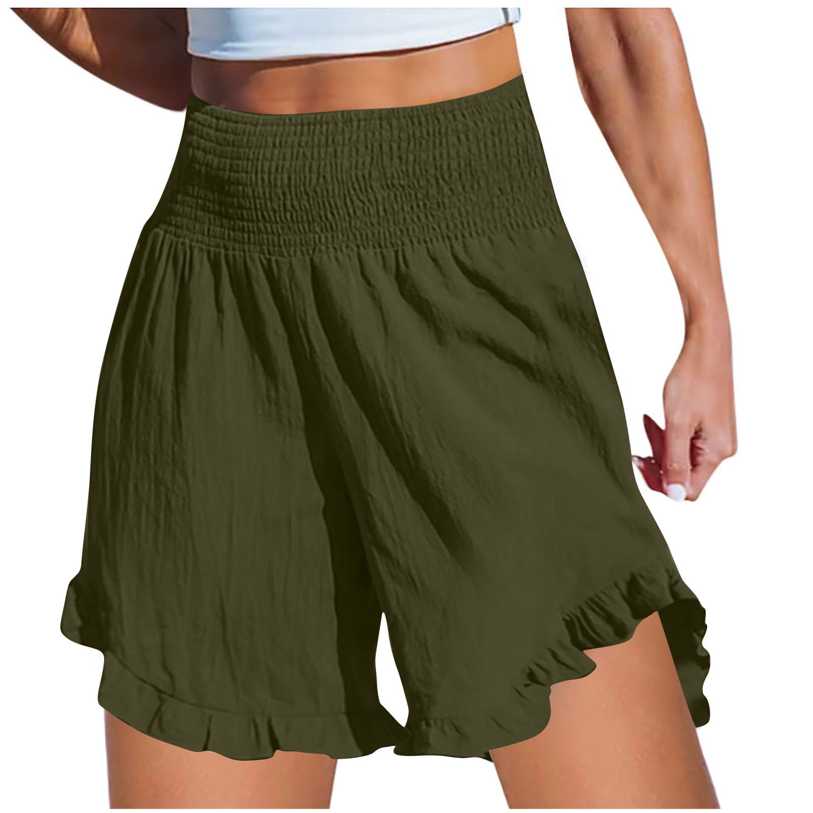 RQYYD Womens Shorts Linen Shorts for Women 2024 Summer Casual Flowy ...