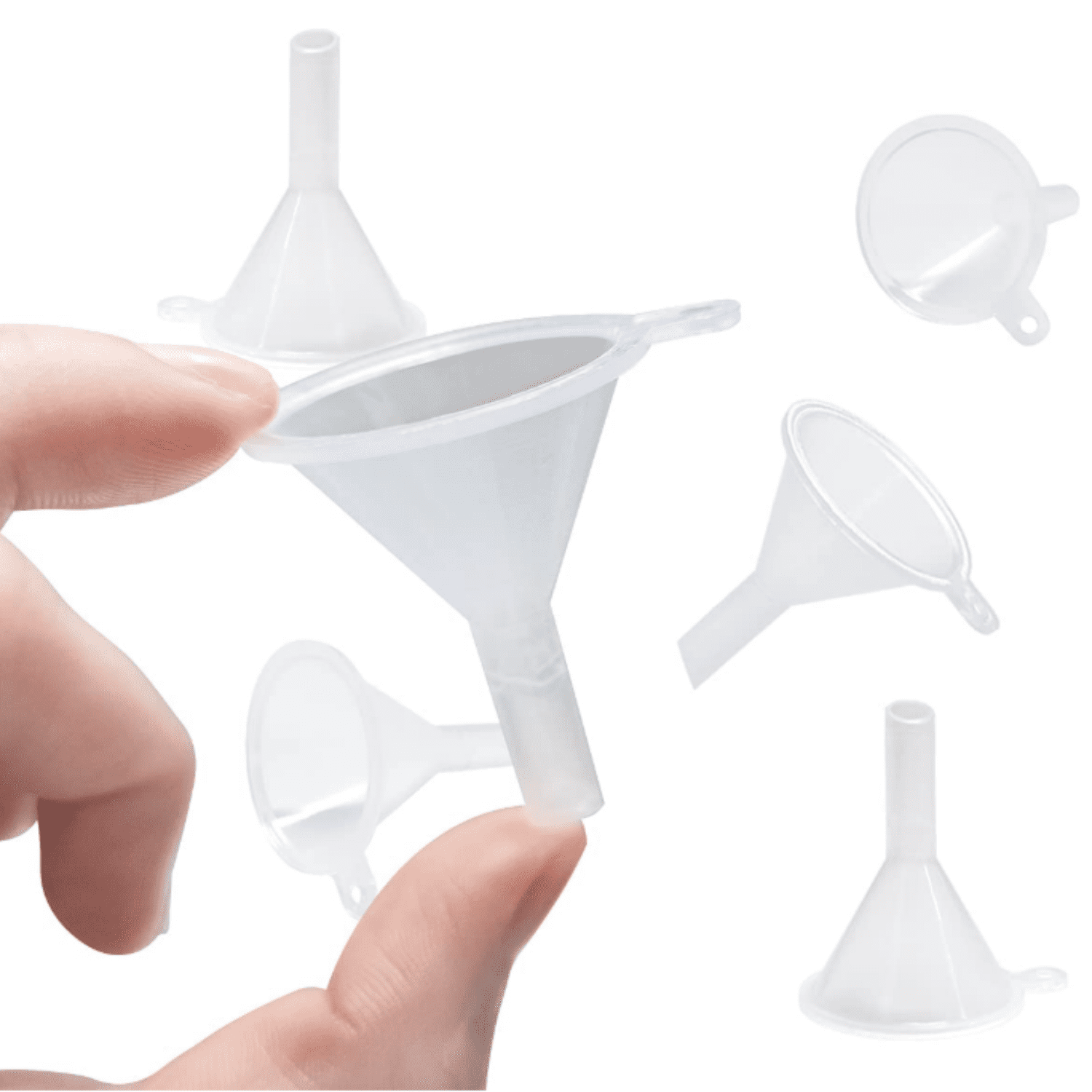 RR 30 Pcs Small Funnel Mini Funnel Clear Plastic Funnels | Fit for Lab ...