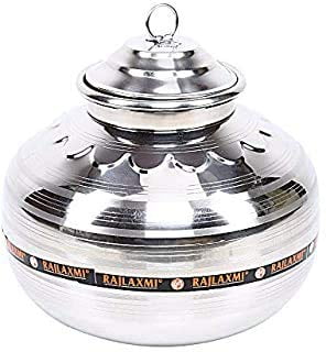 RR KITCHENWARES Stainless Steel MatkaWater ContainerPotTokni with lid ...