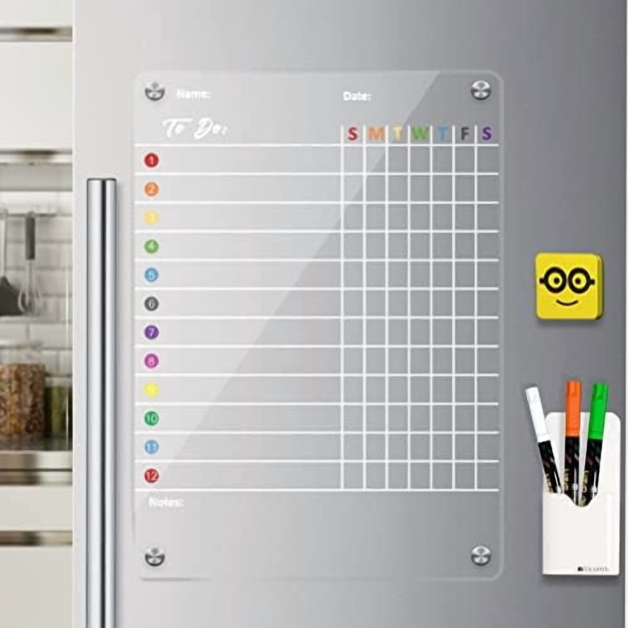 RR RAXMIN Magnetic Acrylic Chore Chart 17''x12'' Clear Chore Chart for ...