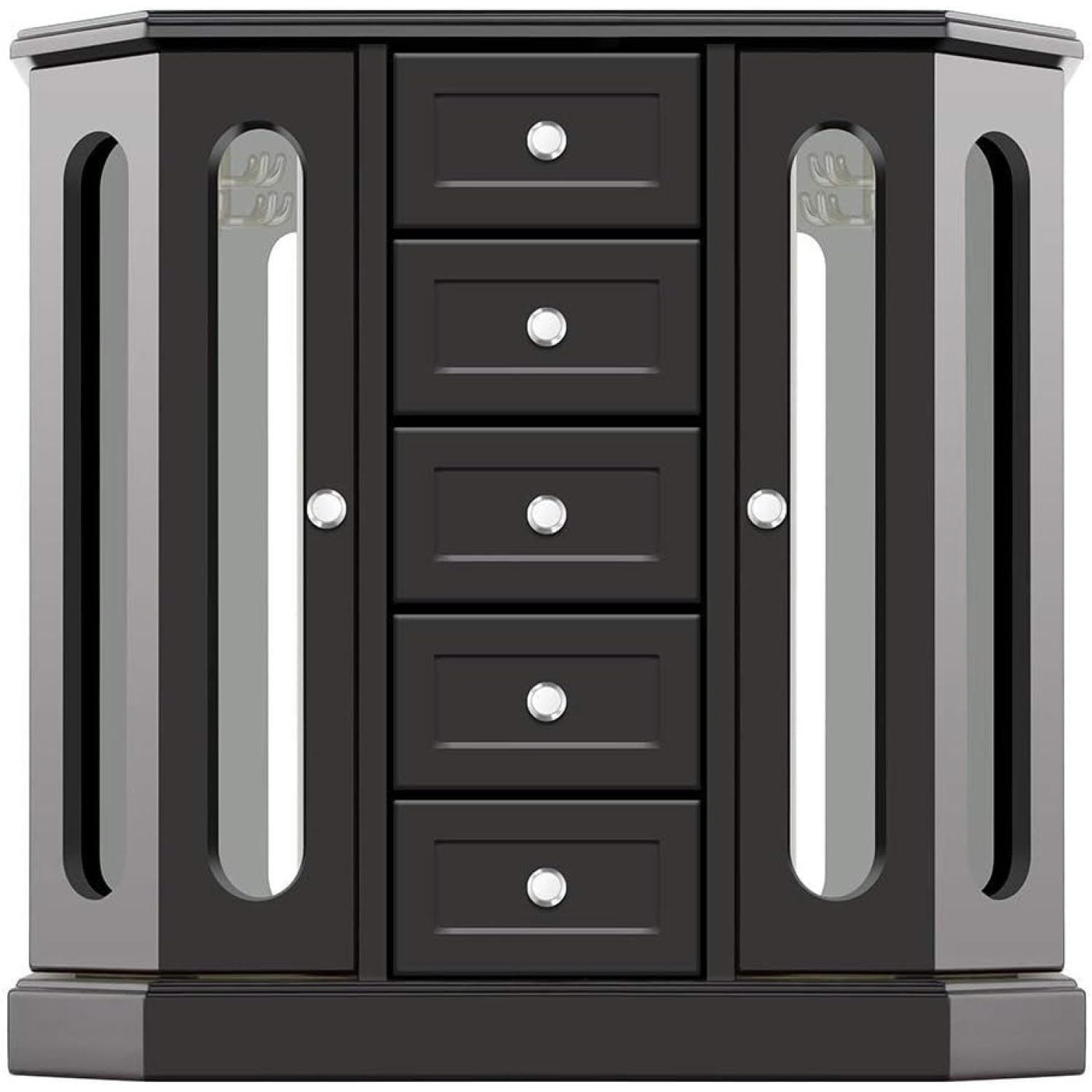RR ROUND RICH DESIGN Jewelry Box - Made of Solid Wood with Cabinet Type ...