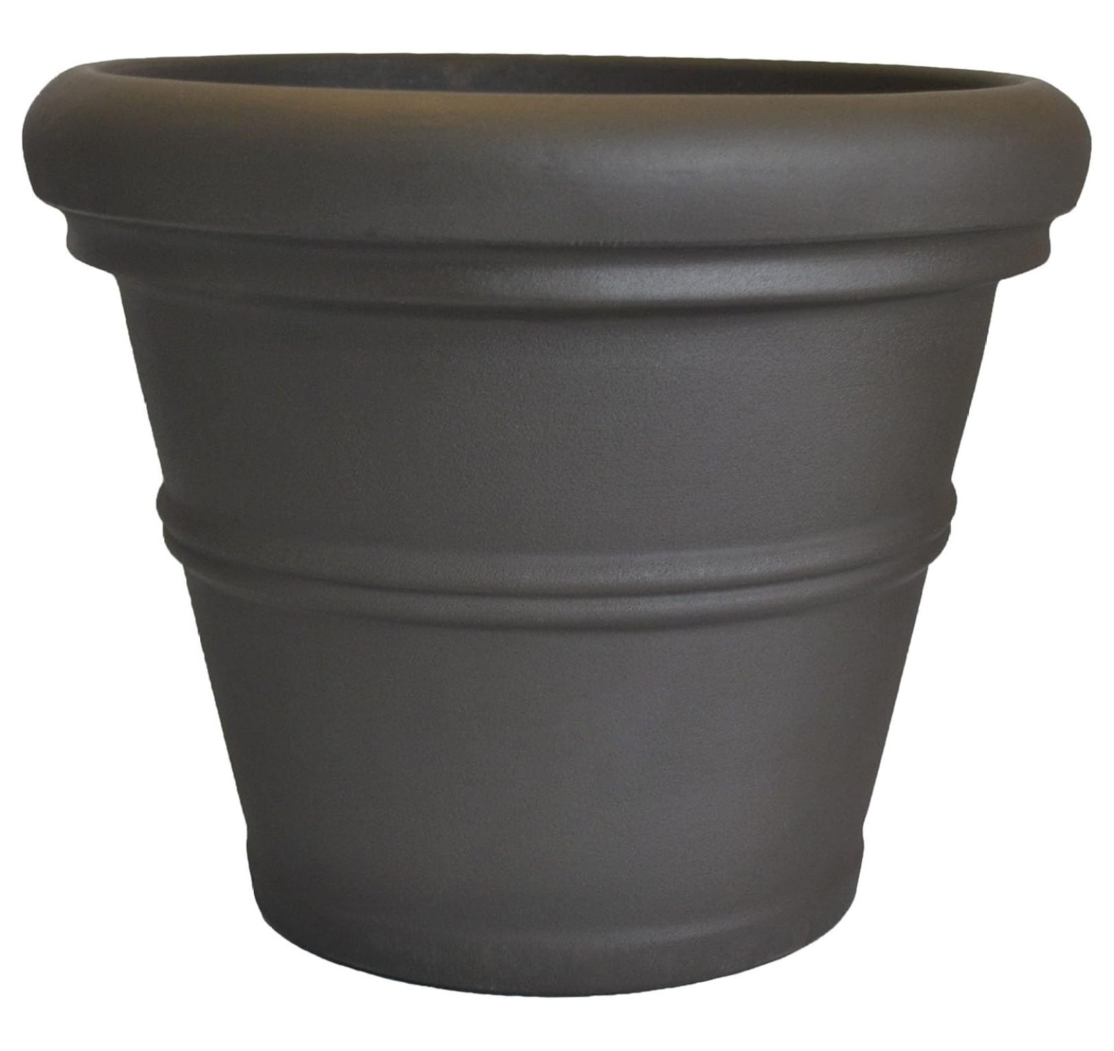 RR20ES Classic Rolled Rim Garden Planter, 20", Espresso - Walmart.com