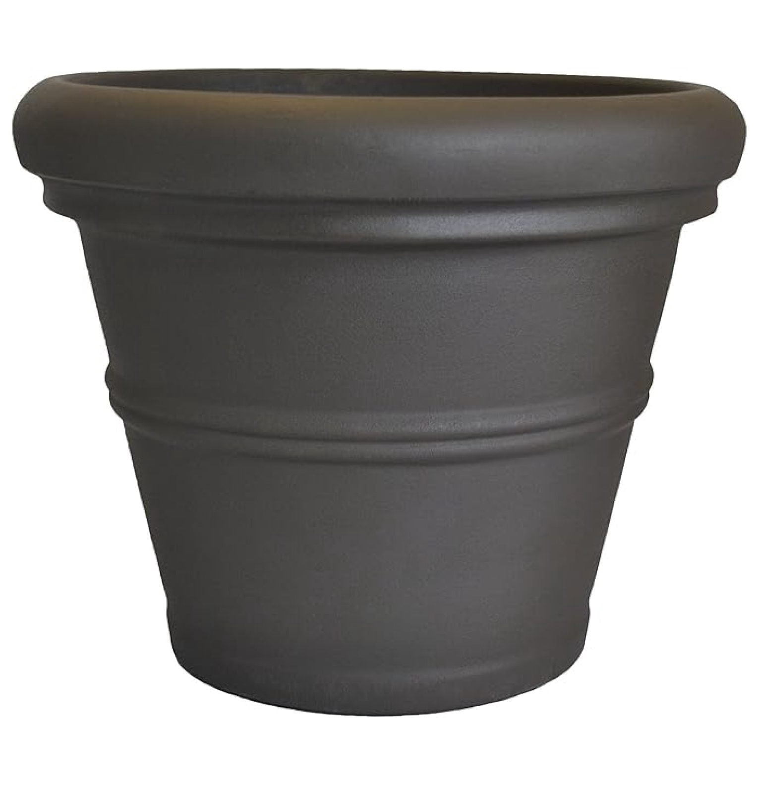 RR20ES Classic Rolled Rim Garden Planter, 20", Espresso - Walmart.com