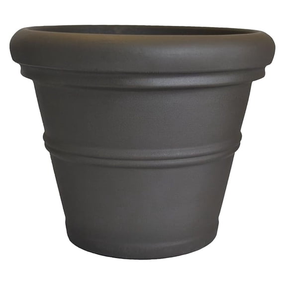 RR20ES Classic Rolled Rim Garden Planter, 20", Espresso - Walmart.com