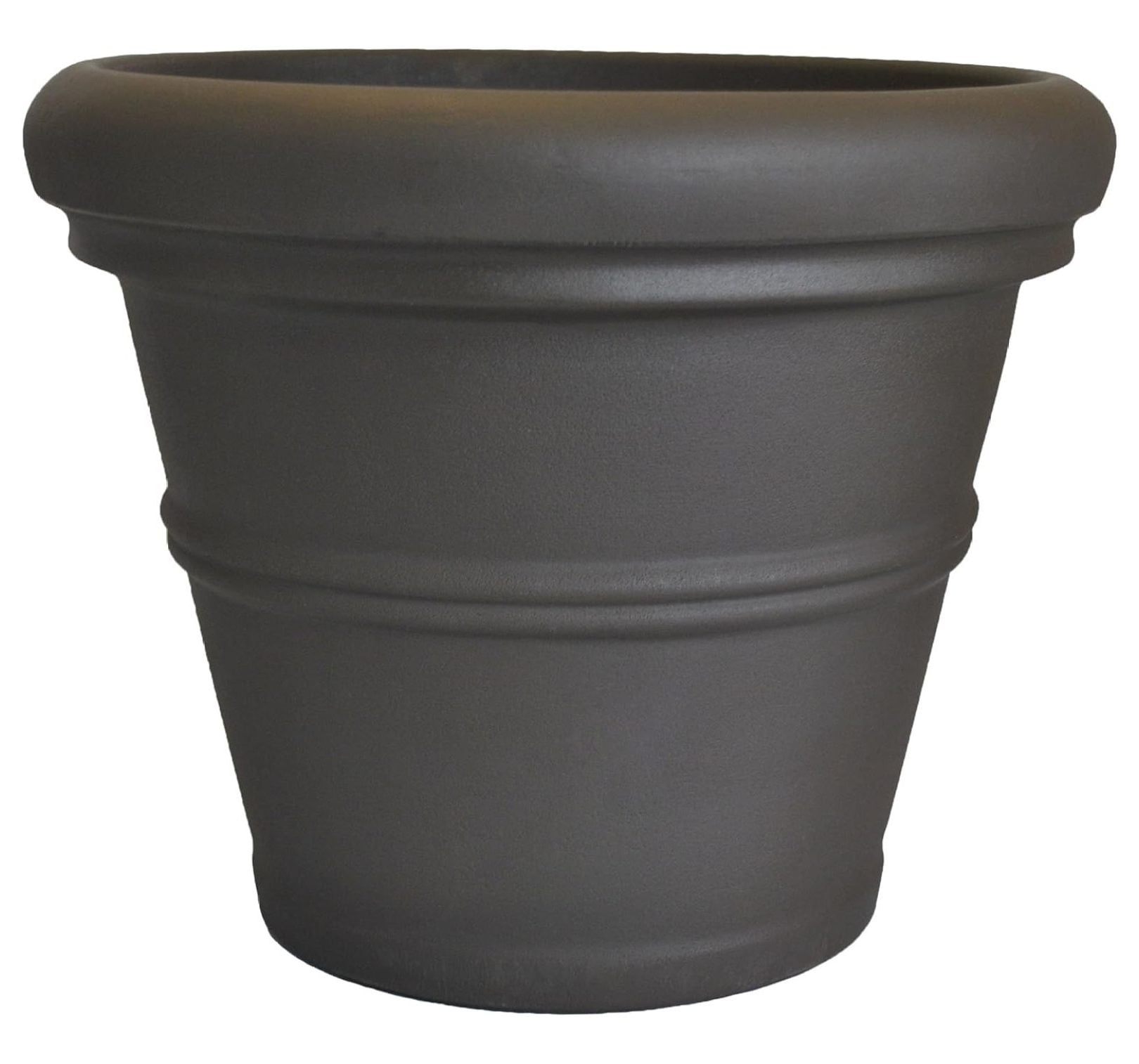 RR20ES Classic Rolled Rim Garden Planter, 20", Espresso - Walmart.com