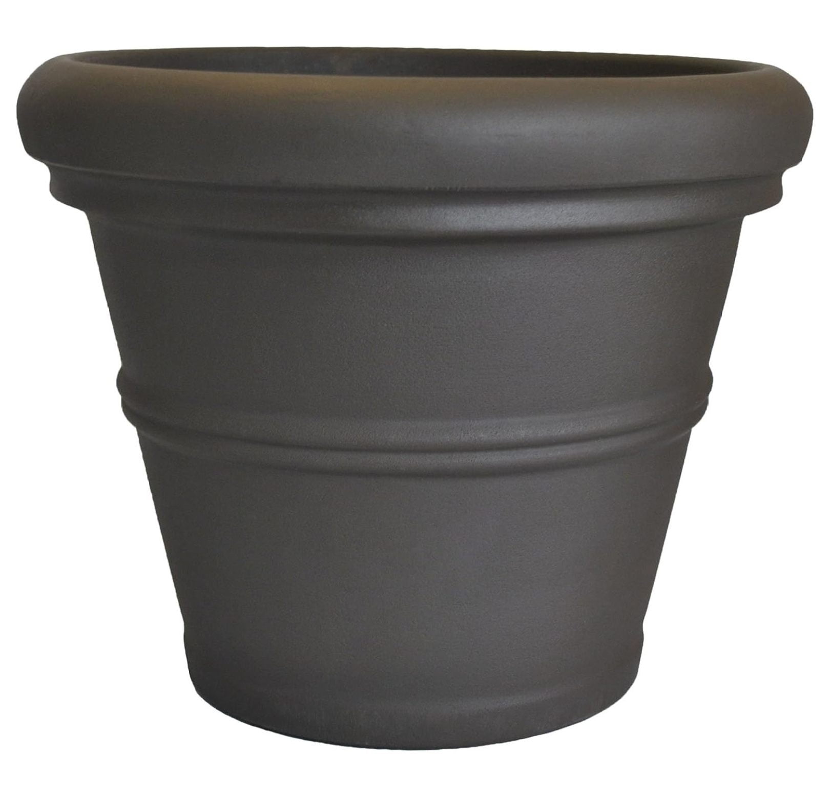 RR245ES Classic Rolled Rim Garden Planter, 24.5", Espresso - Walmart.com