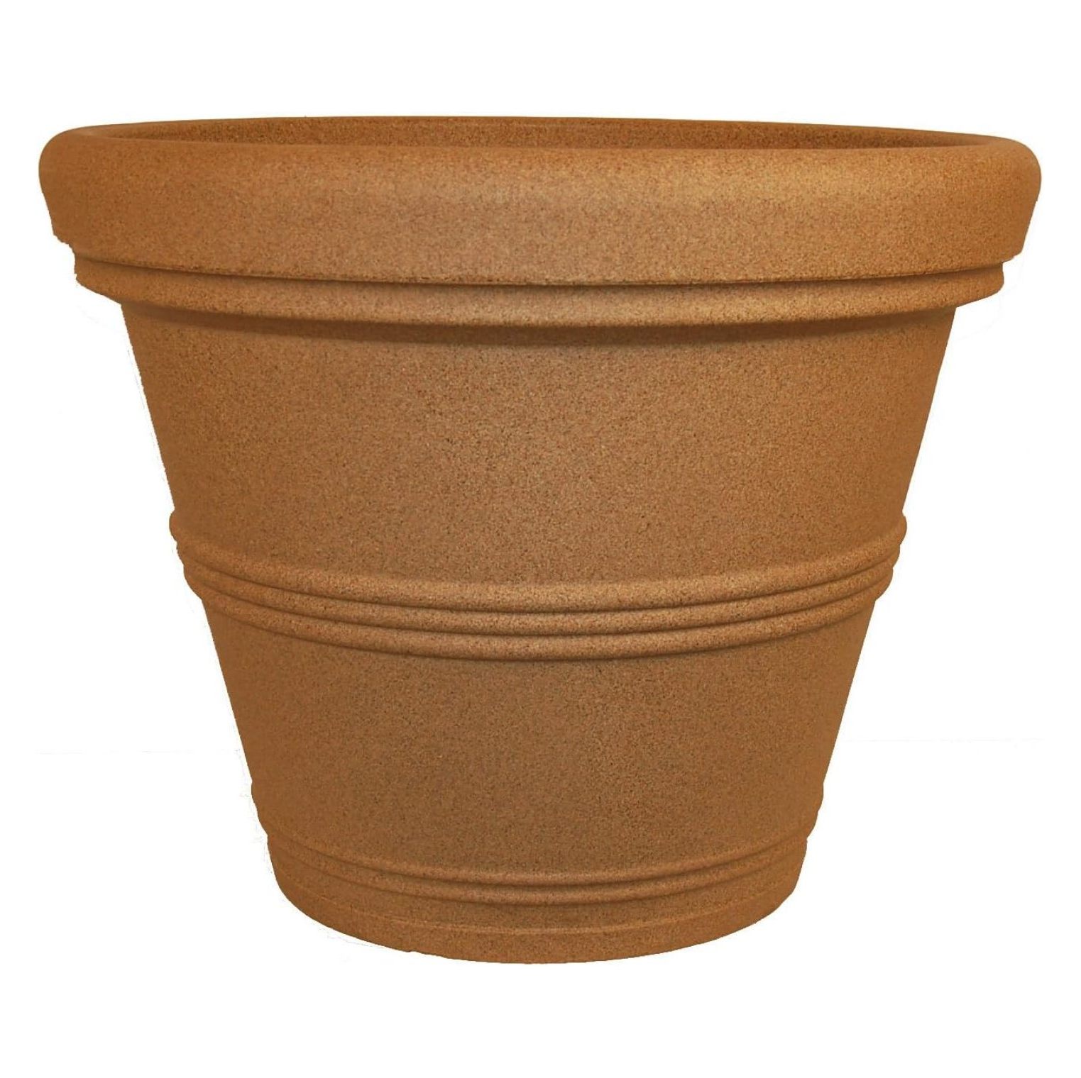 RR30SS Classic Rolled Rim Garden Planter, 30", Sandstone - Walmart.com