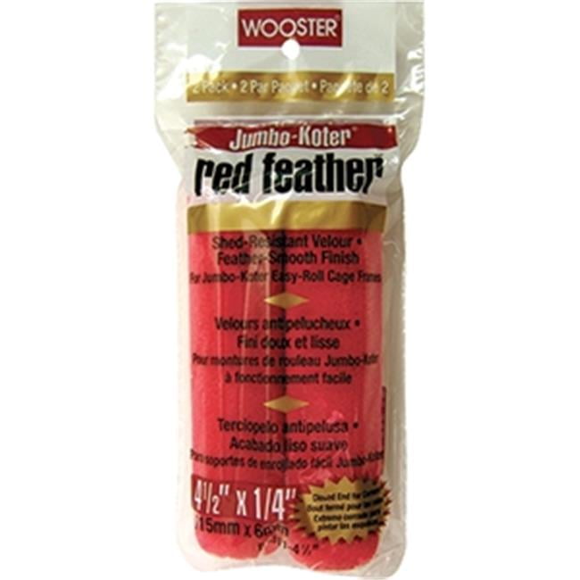 RR311 4.5 in. Jumbo Koter Red Feather Roller Cover- 2 Pack - Walmart.com