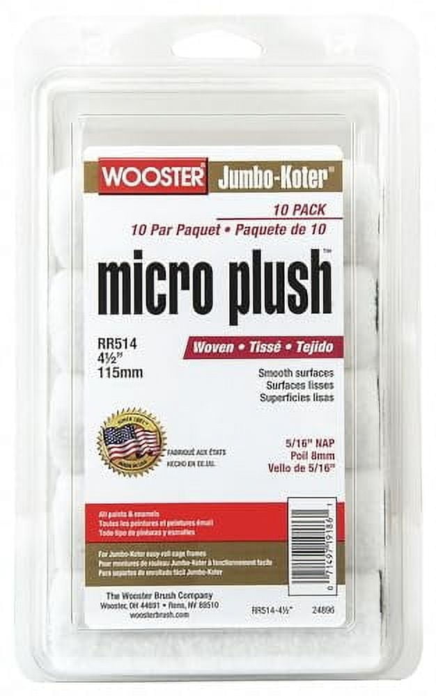 RR514 4.5 inch Jumbo-Koter Micro Plush 5/16 Inch Nap - Pack of 10 ...