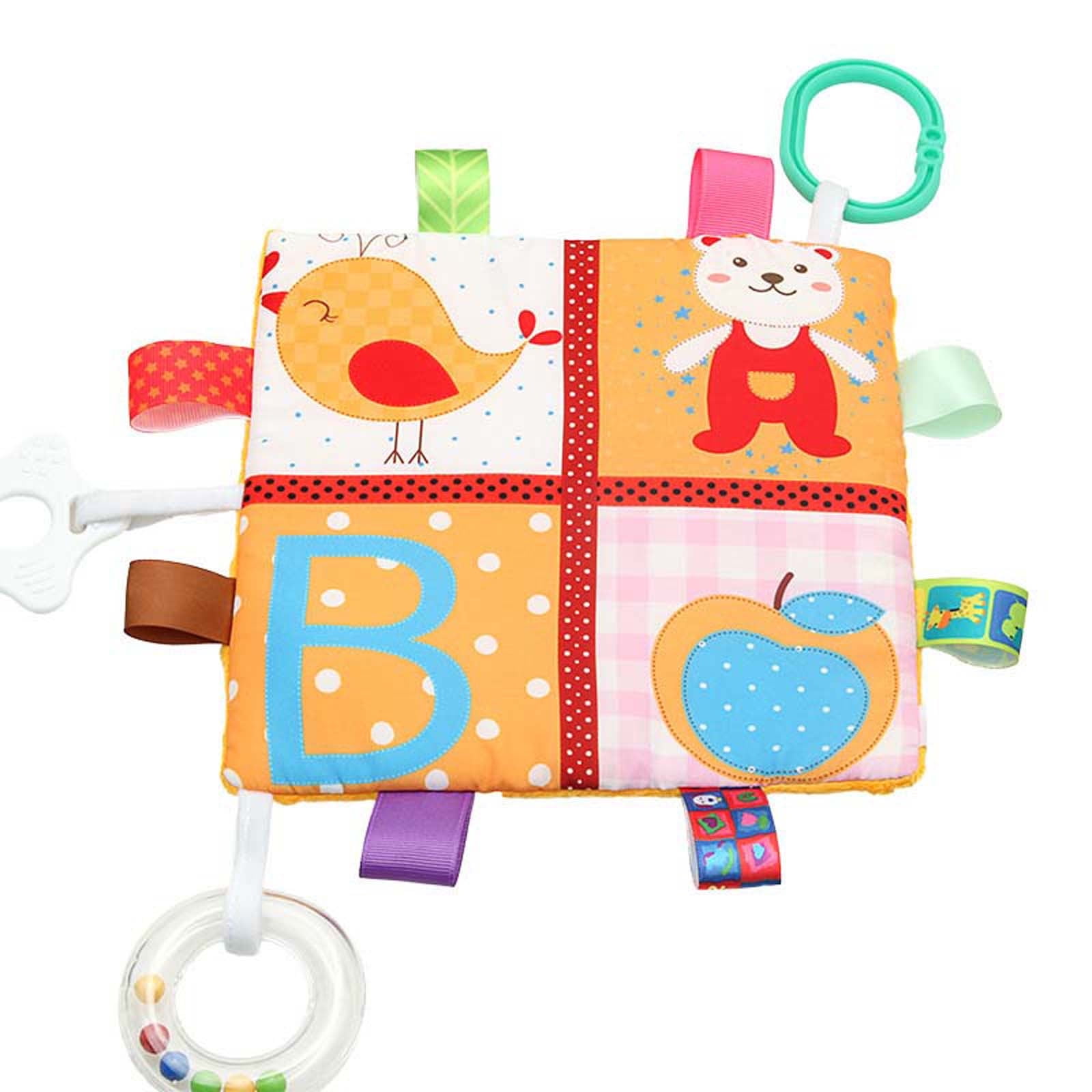 RRCSS High Contrast Baby Toys, Soft Sensory Rattle Toys With Teether ...