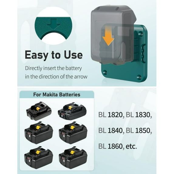 RRDWQ-10 Pack Battery Holders for Makita 18 V Lithium-ion Batteries ...