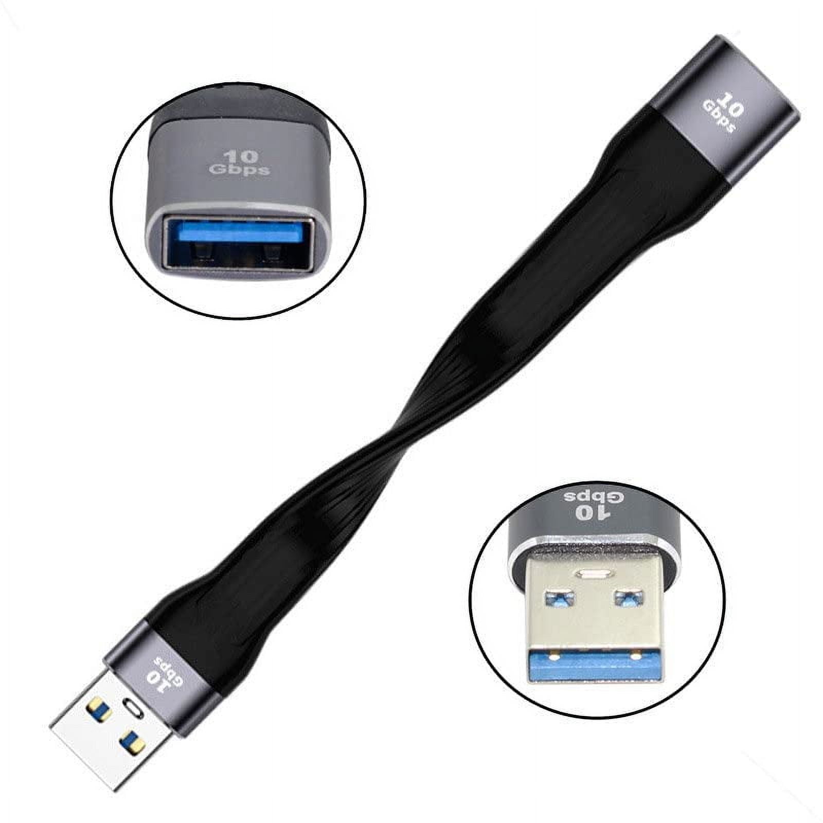 RRDWQ-10Gbps USB 3.1 Type AF to USB3.0 Type A Male Extension Flat Slim ...