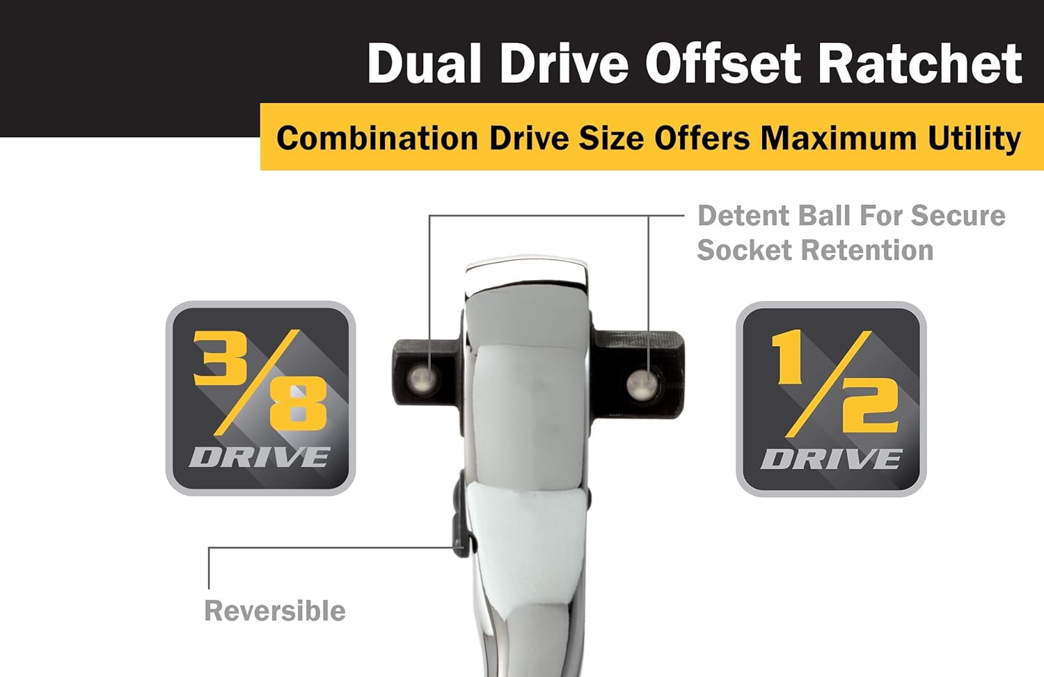 RRDWQ-12053 3/8-Inch and 1/2-Inch Dual Drive x 8-Inch 72-Tooth Dual ...