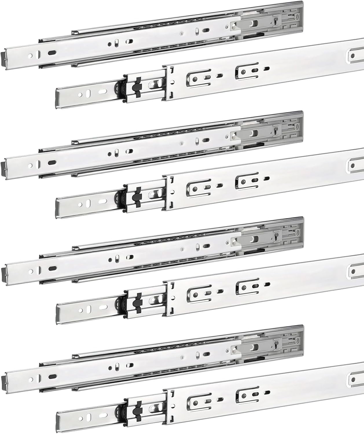 RRDWQ-18 Inch Soft Close Drawer Slides 4 Pairs Slow Close Ball-Bearing ...