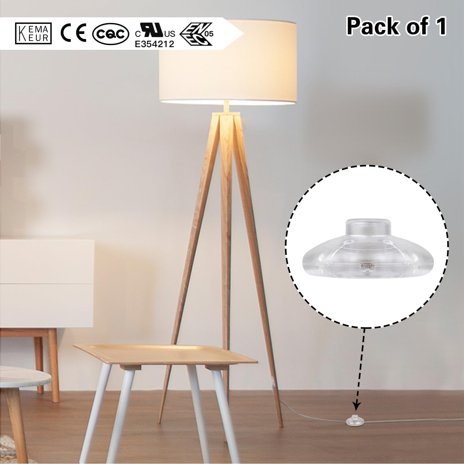 RRDWQ-1Pcs Floor Lamp Foot Switch, Clear Foot Pedal Switch, Round Floor ...